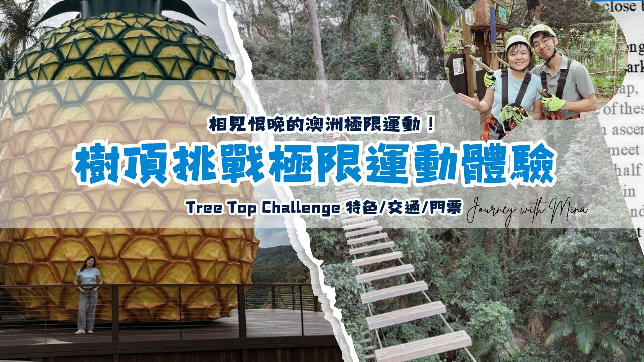 相見恨晚的澳洲極限運動！Tree Top Challenge 遊記特色/交通/門票（陽光海岸大鳳梨） - Journey with Mina